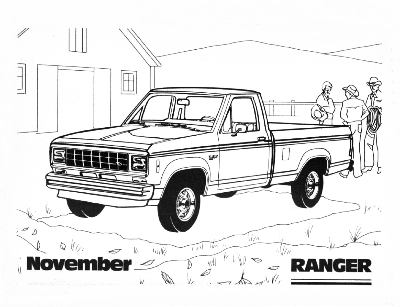 old ford truck coloring pages